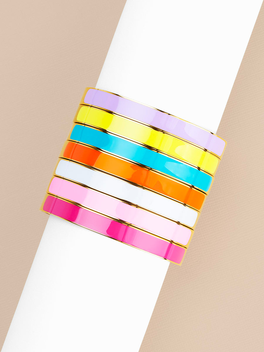 Color Pop Enamel Bangle | ZENZII Wholesale Jewelry