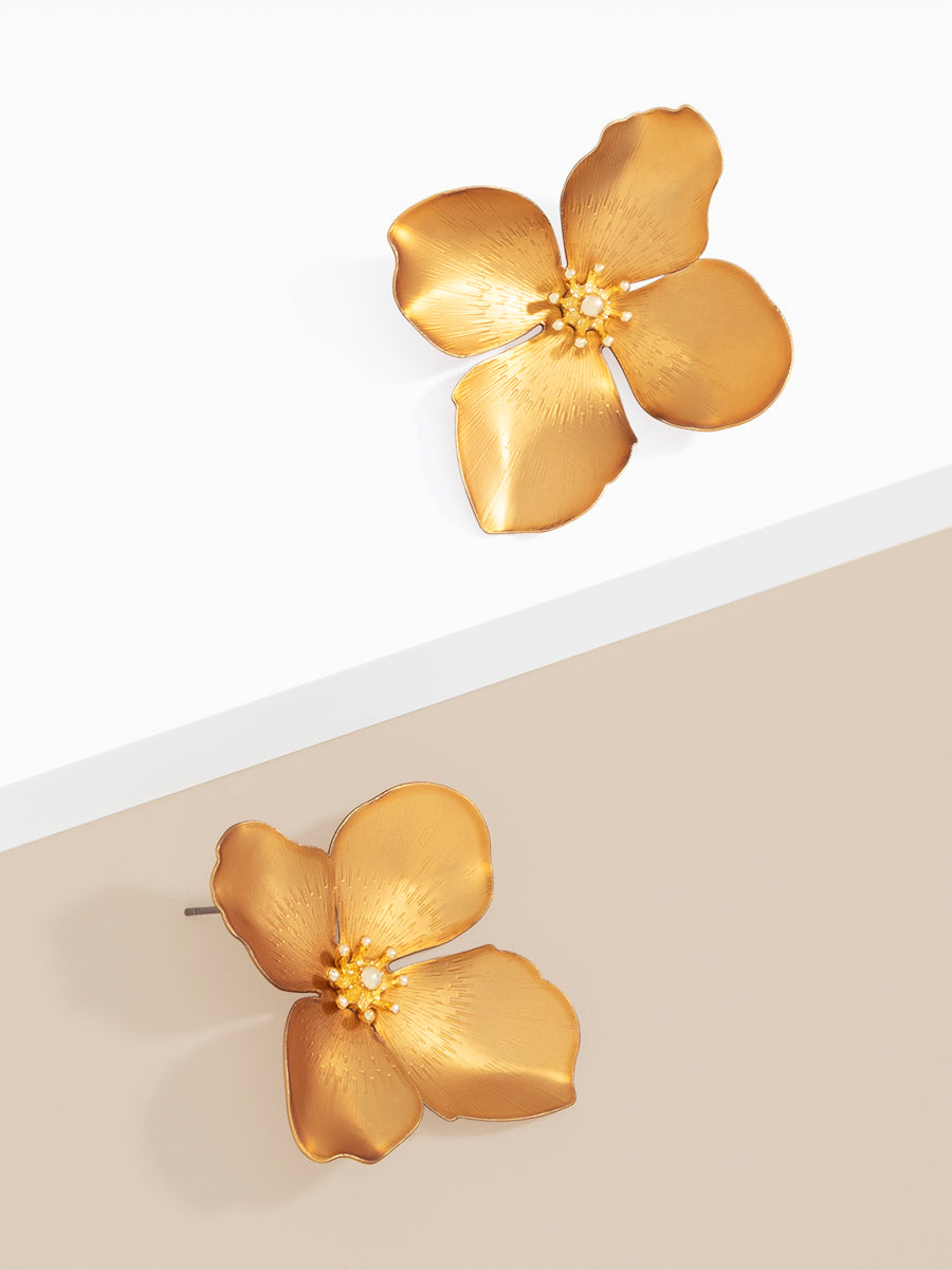Garden Party Metal Flower Earring | ZENZII Wholesale Jewelry