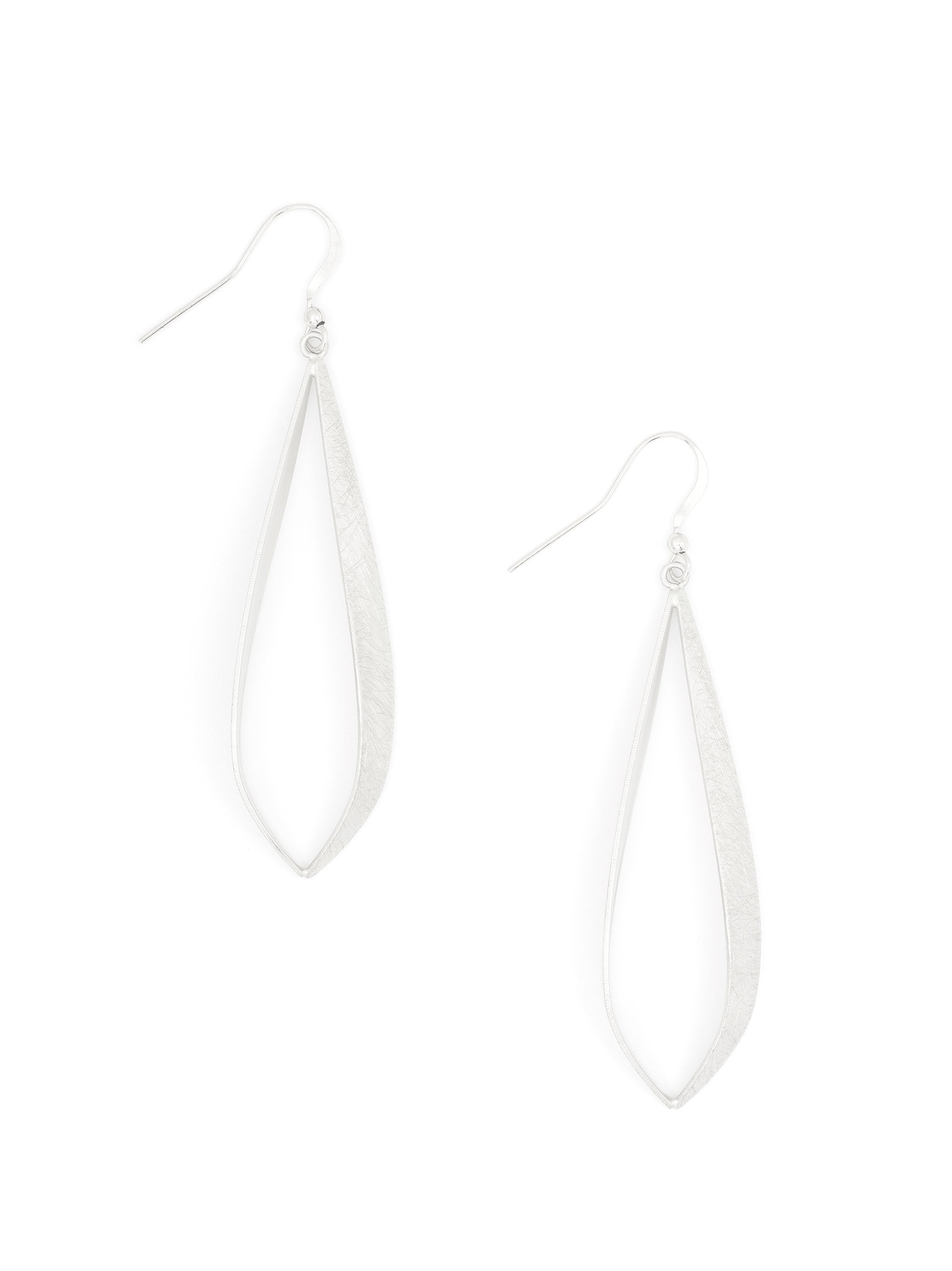 Peek-a-Through Earring - Matte Silver | Stylish Fashion Earrings ...