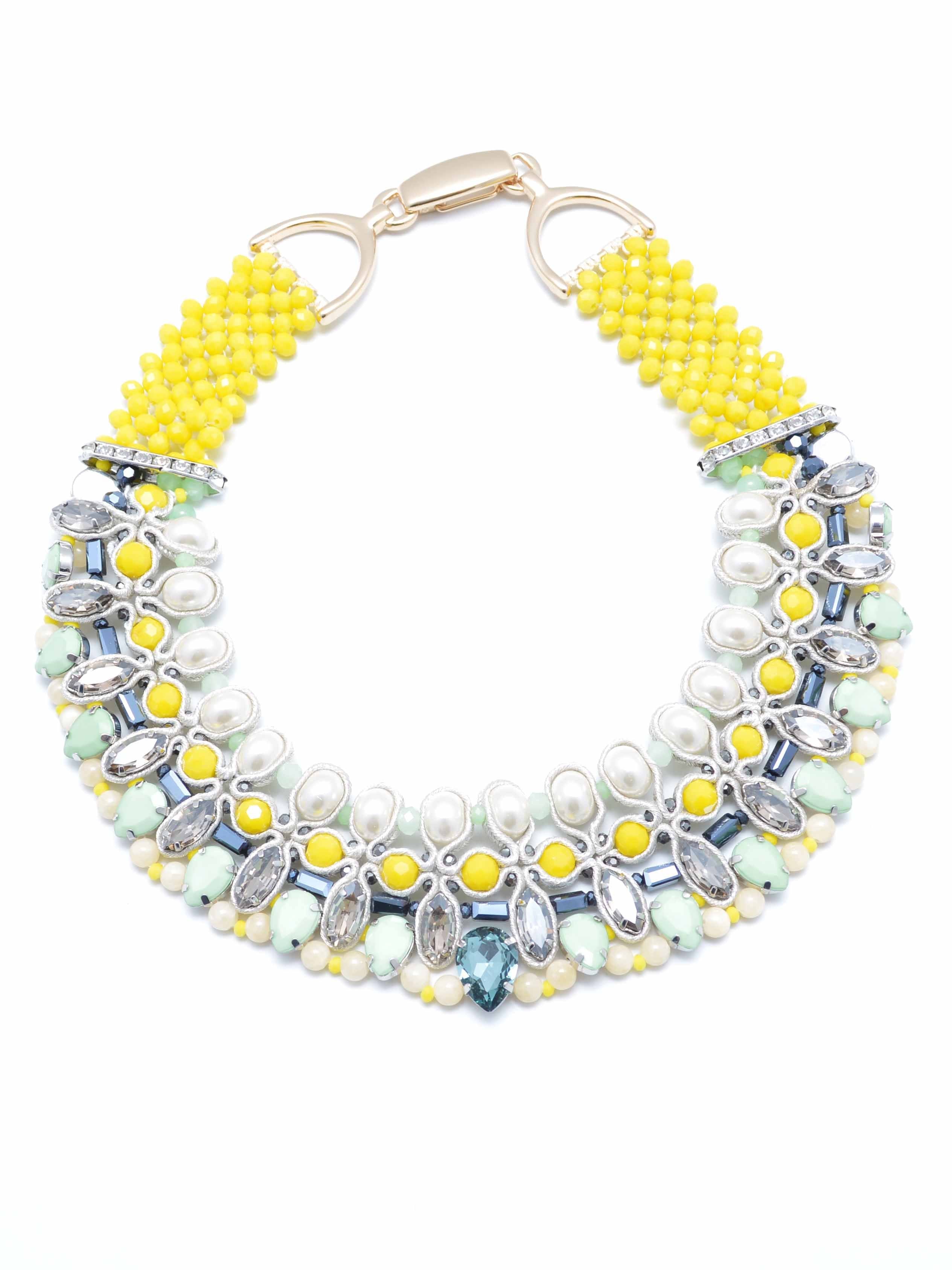 Bead Me Up Zenzii Collar Necklace - Yellow | Beautiful Fashion Jewelry ...