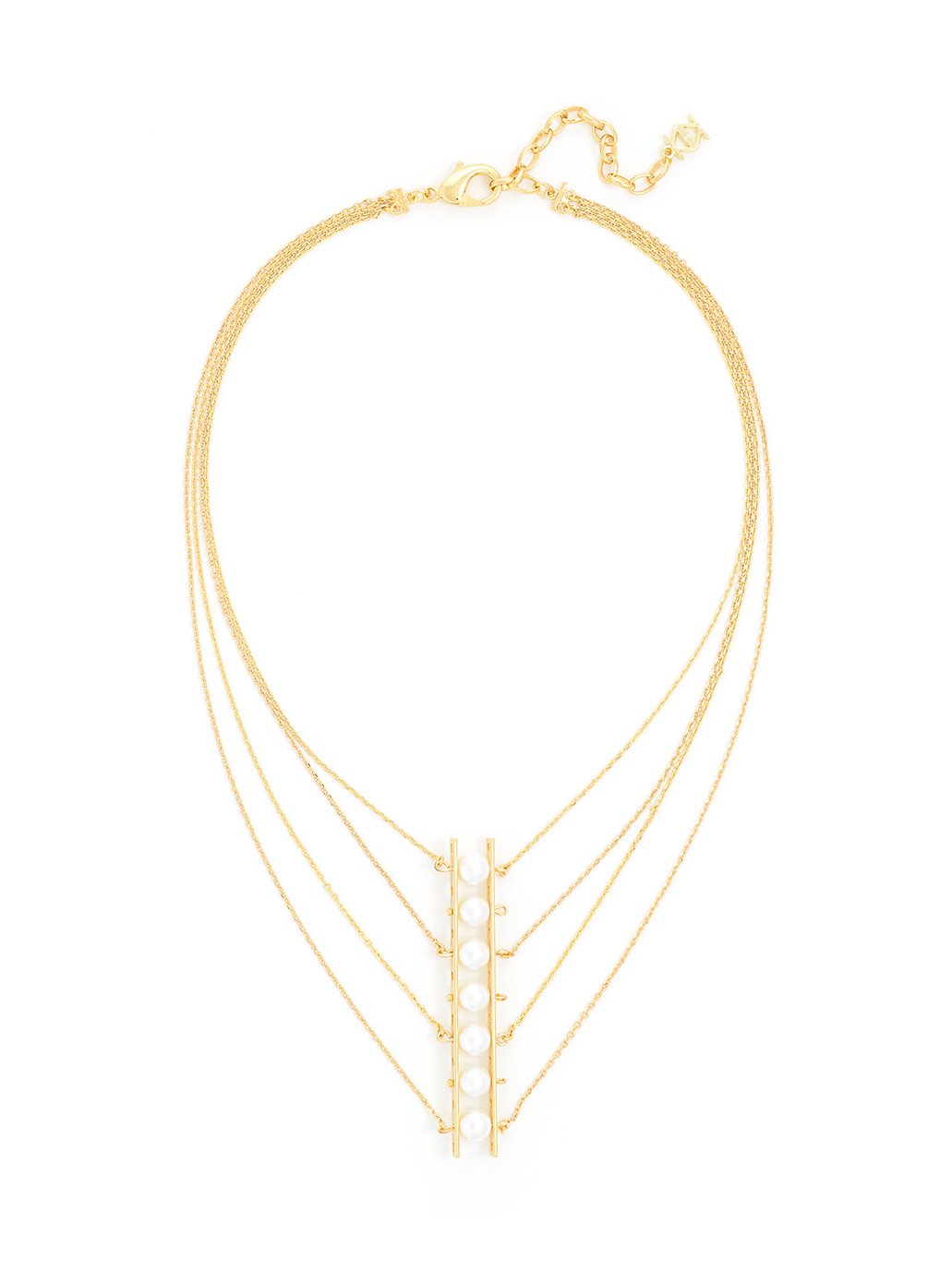 Pearl Ladder Necklace - Gold/White | Beautiful Fashion Jewelry | ZENZII ...