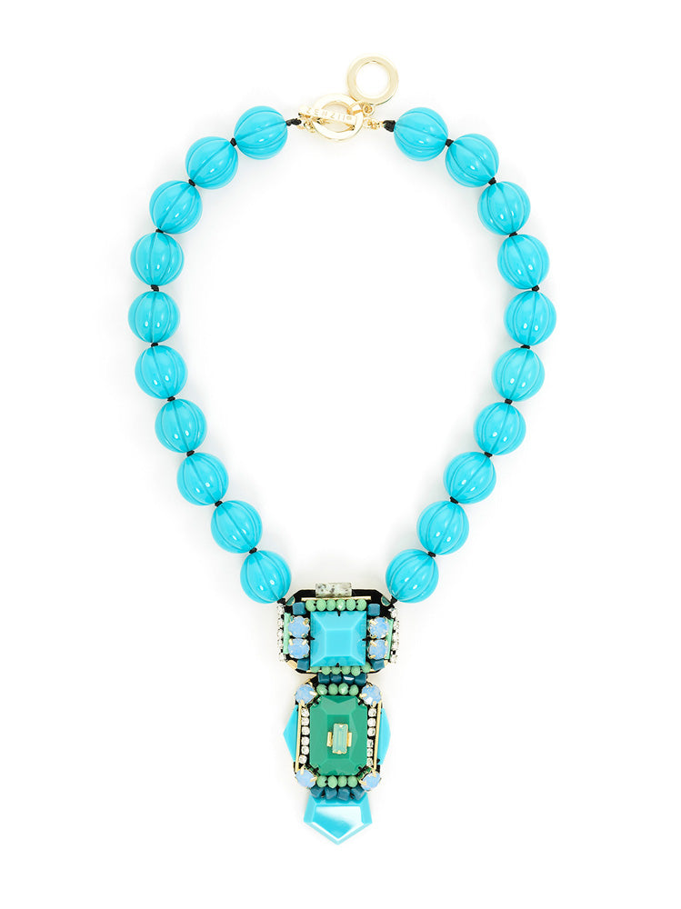 Amazonian Baubles Necklace - Turquoise | Trendy Costume Jewelry ...