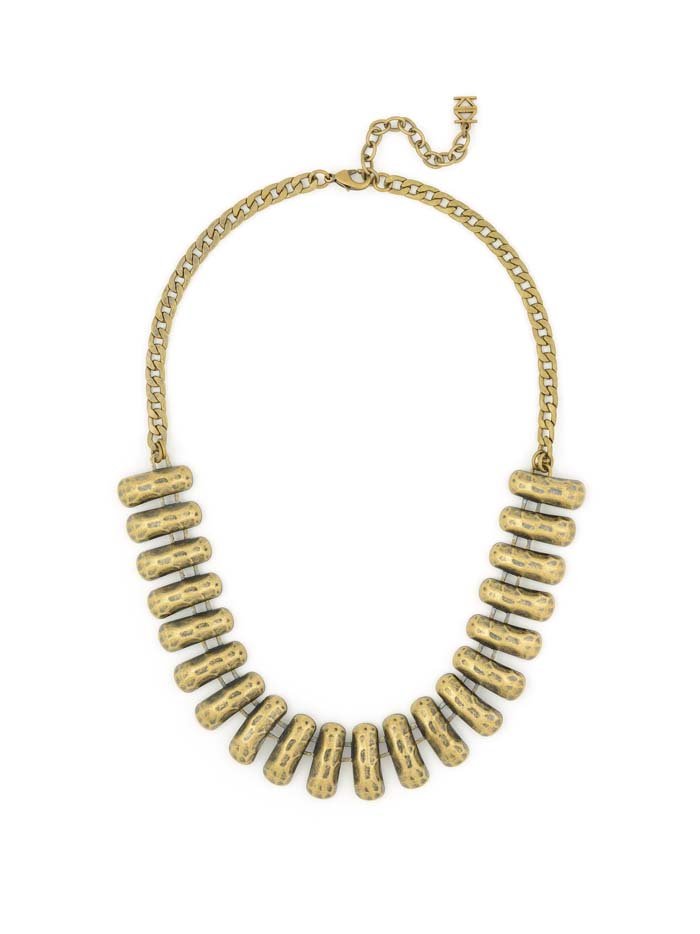 Peanut Shell Necklace - Burnished Gold | Trendy Costume Jewelry ...