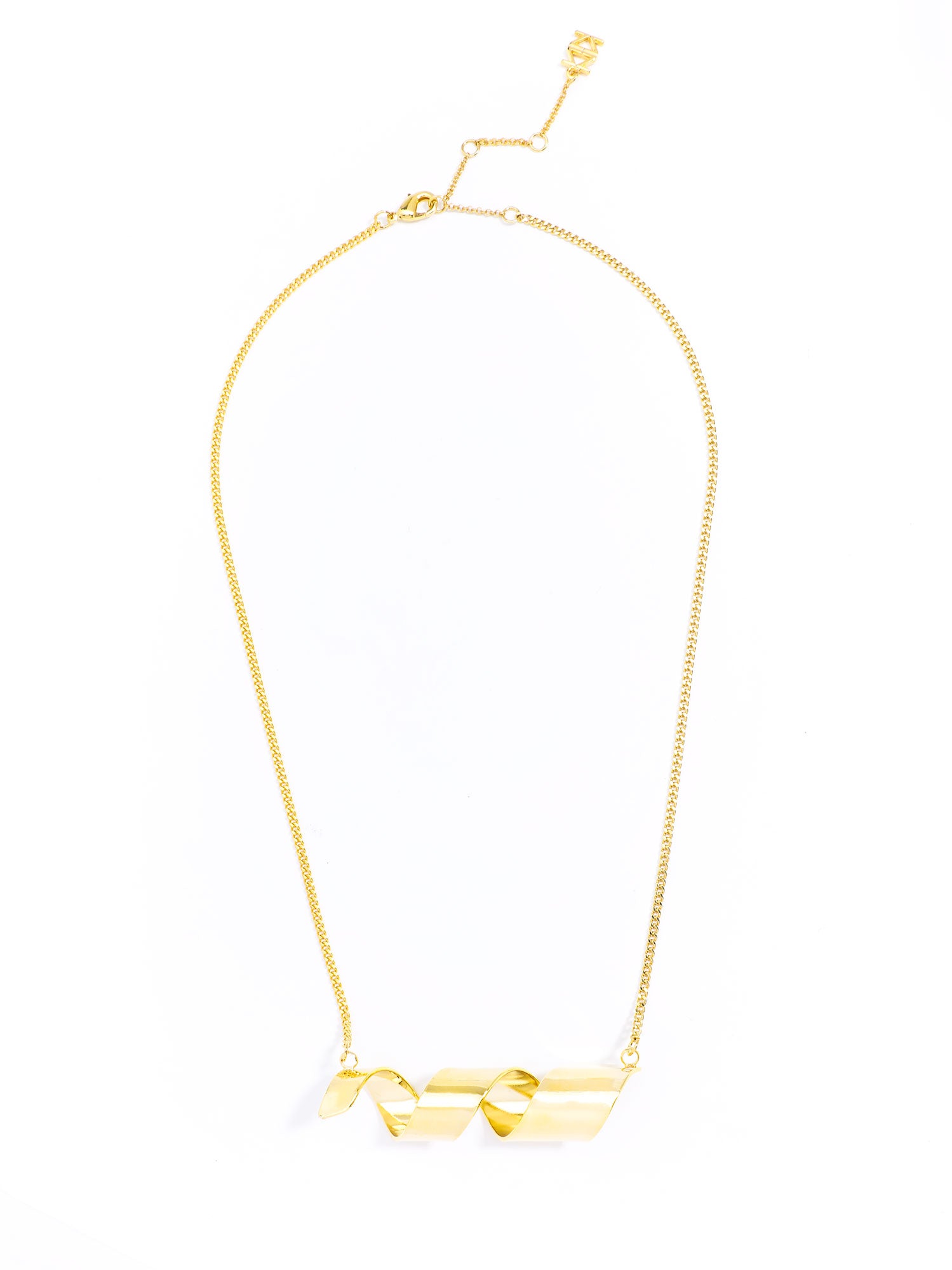 Twisted Bar and Box Chain Necklace | ZENZII Wholesale Jewelry