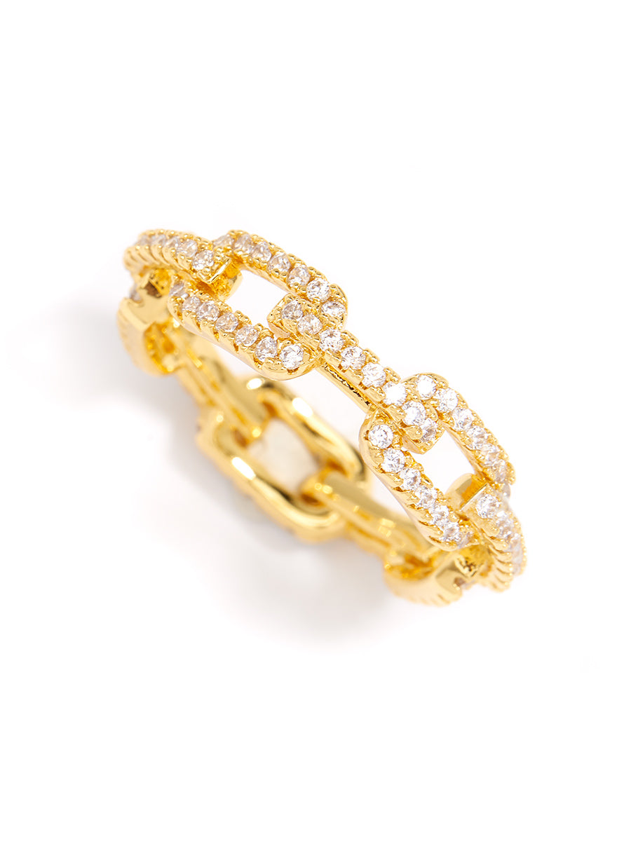 Crystal Links Ring| ZENZII Wholesale Jewelry