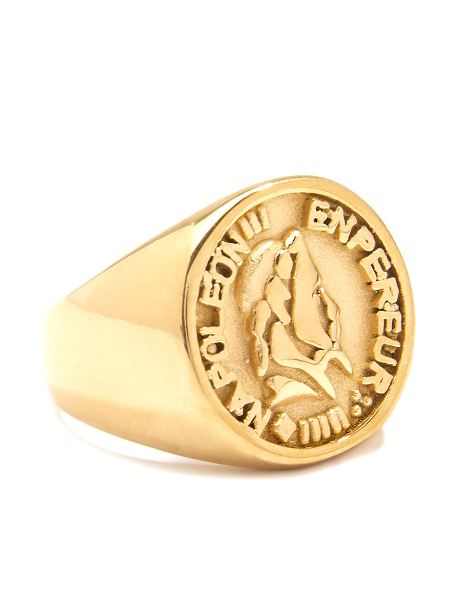 Emperor Engraved Coin Ring| ZENZII Wholesale Jewelry